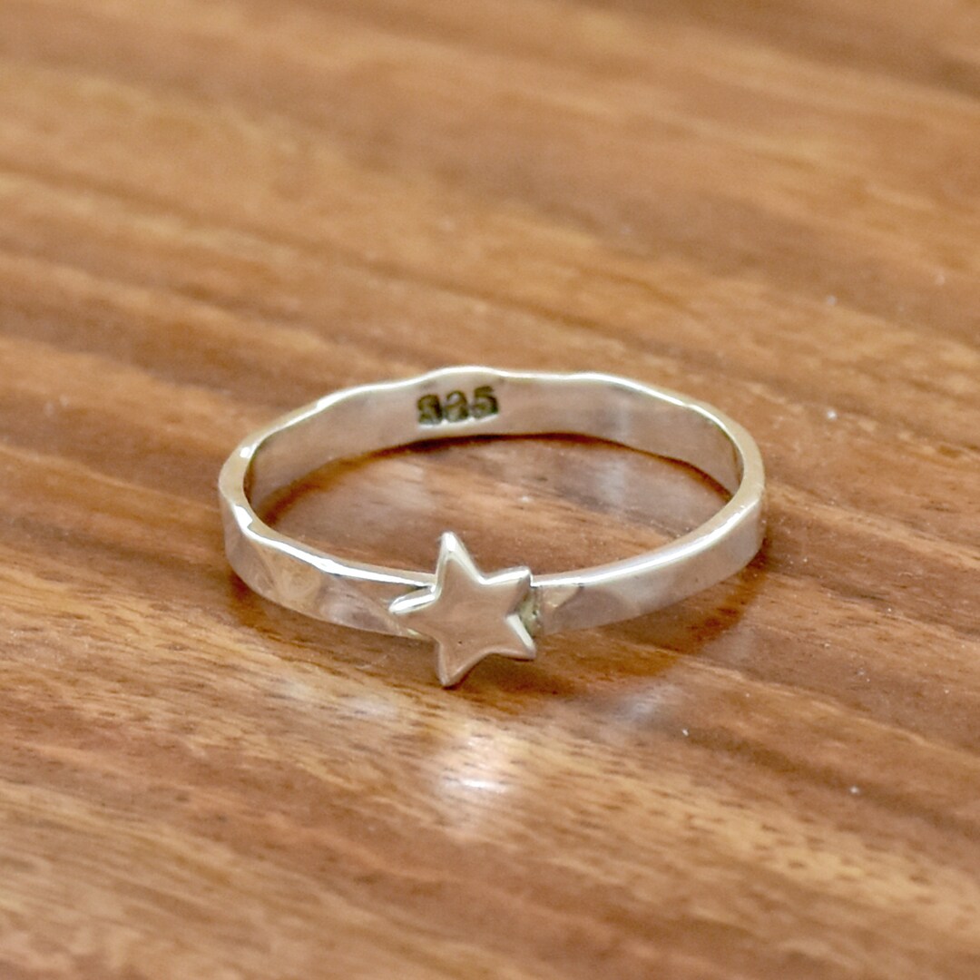 Solid 925 Sterling Silver Star Ring, Handmade Ring, Silver Ring, Thin ...
