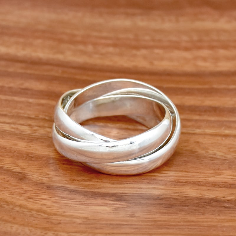 Chunky Silver Loop Ring - Etsy