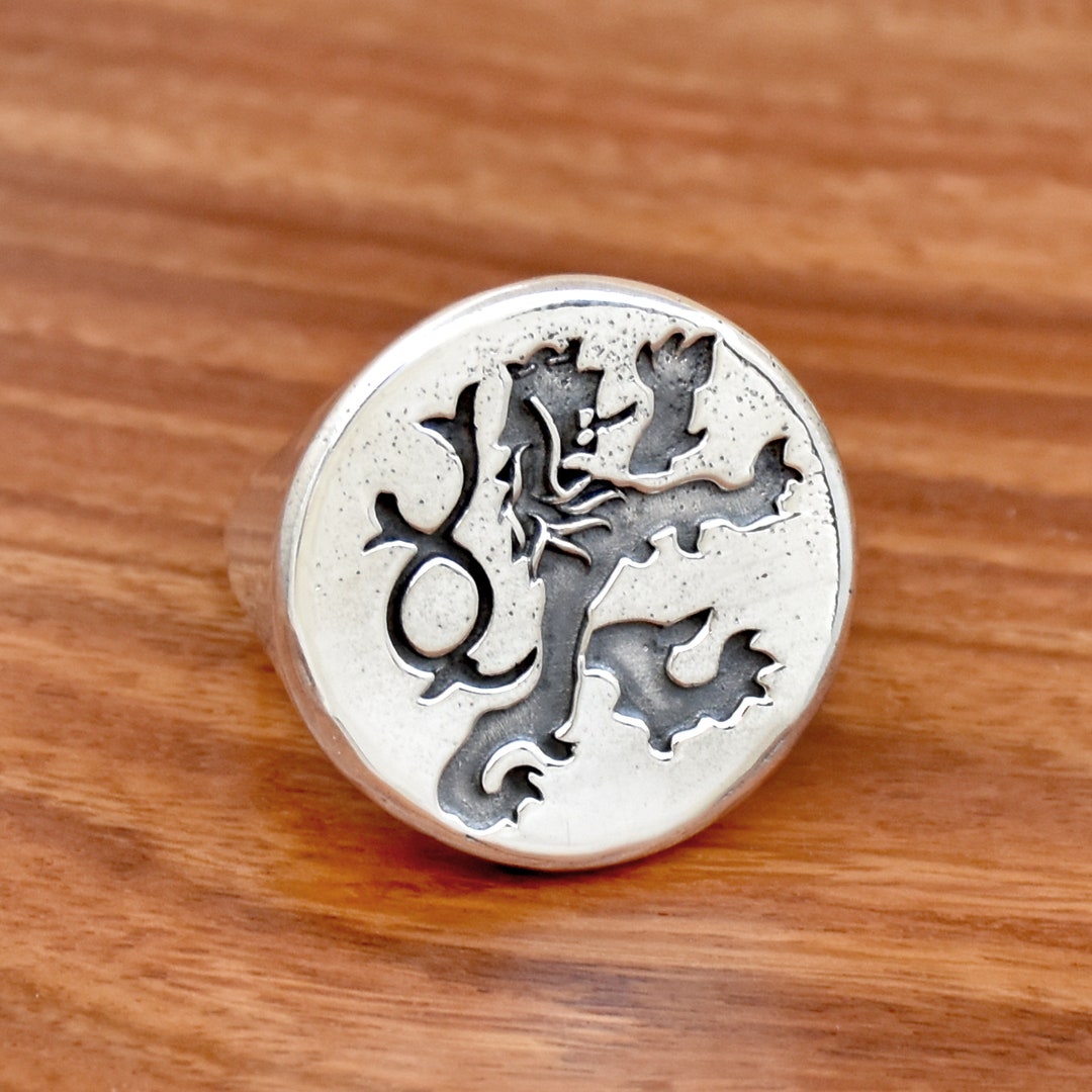 Lion Design Ring, Handmade 925 Sterling Silver Ring, Men's Unique ...