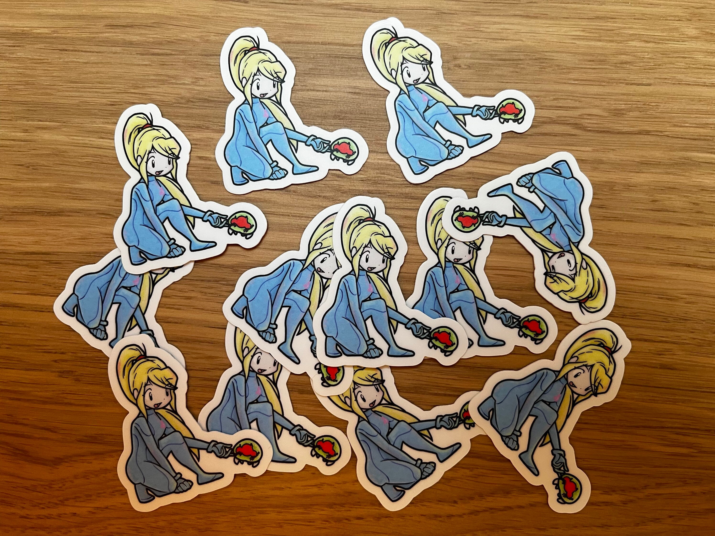 Zero Suit Samus & Metroid Vinyl Sticker - Etsy