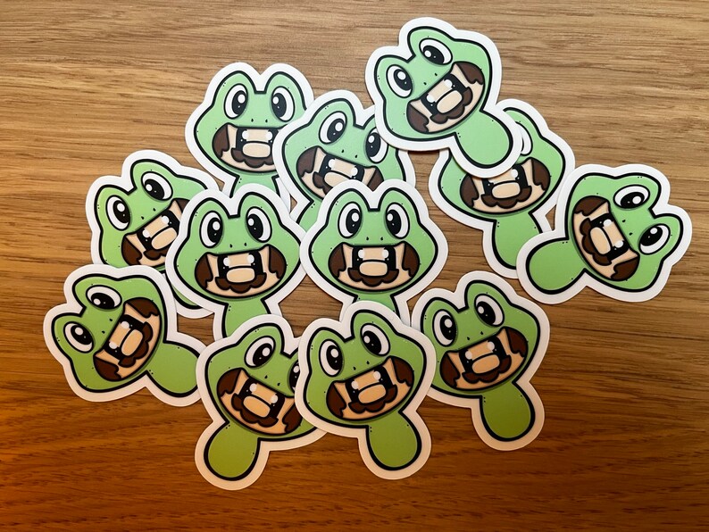 Frog Suit Mario Vinyl Sticker - Etsy