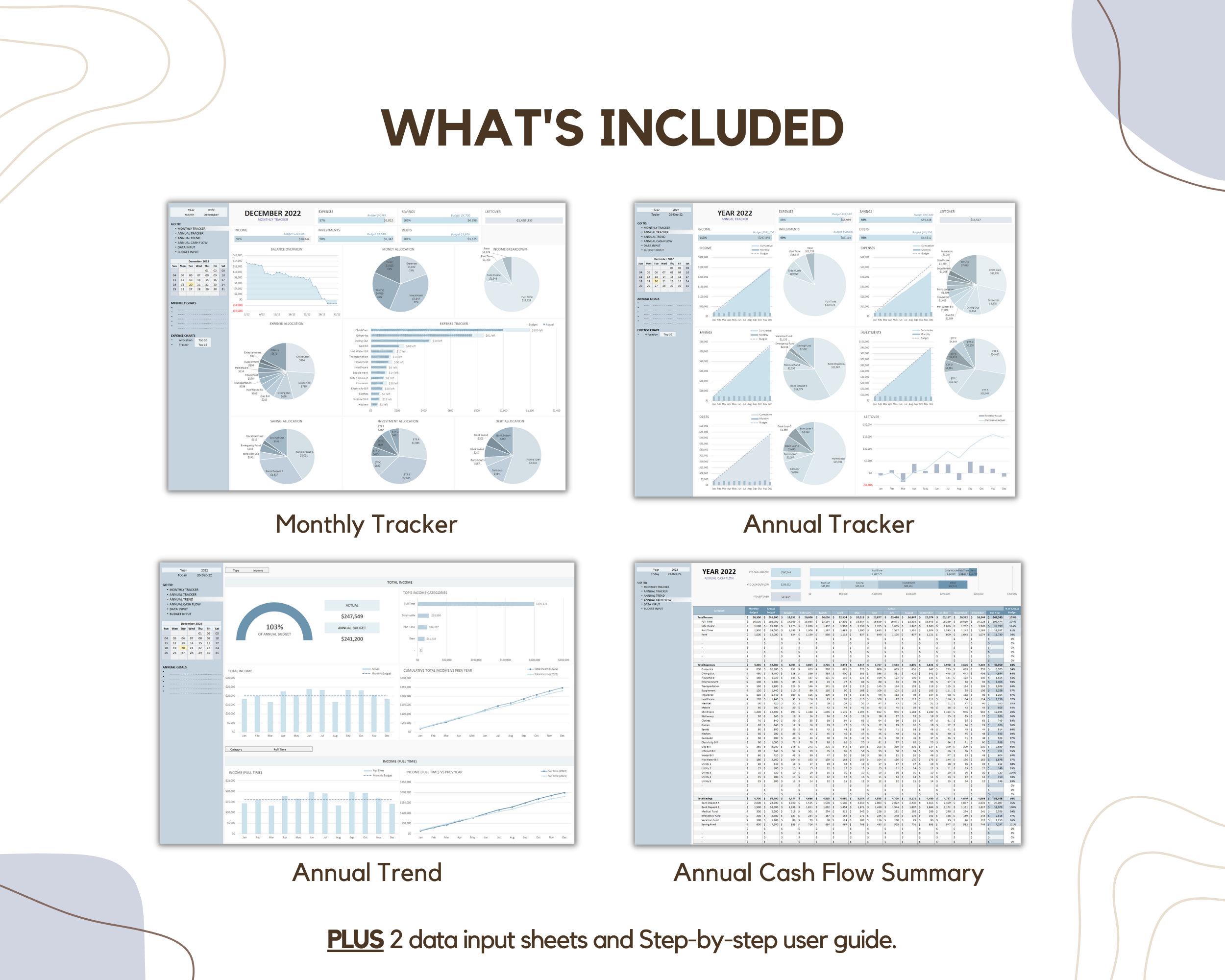 Personal Finance Dashboard | Excel Annual & Monthly Budget Planner ...