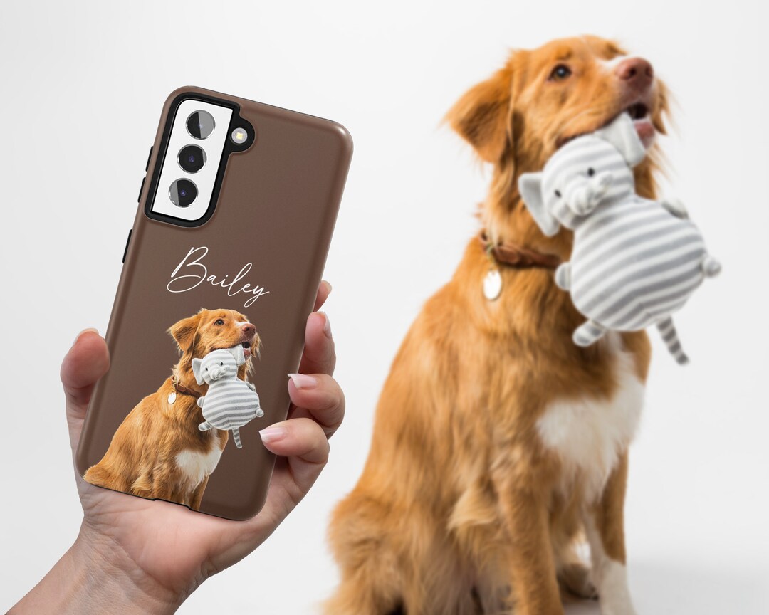 Custom Dog Cat Photo Phone Case, Pet Lovers Gift, Pet Memory Gift ...