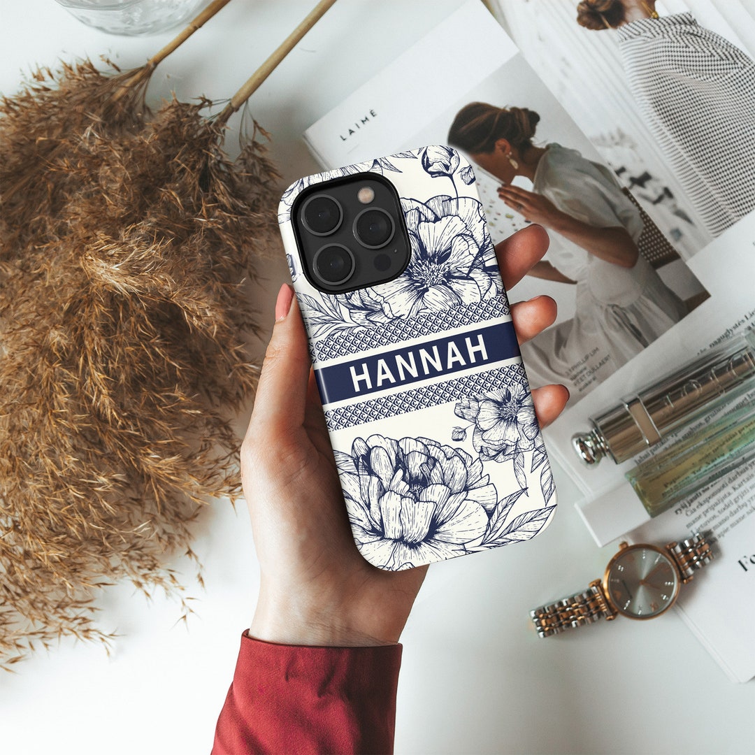 Designer iPhone 15 Case Personalized Name Toile iPhone 15 14 - Etsy