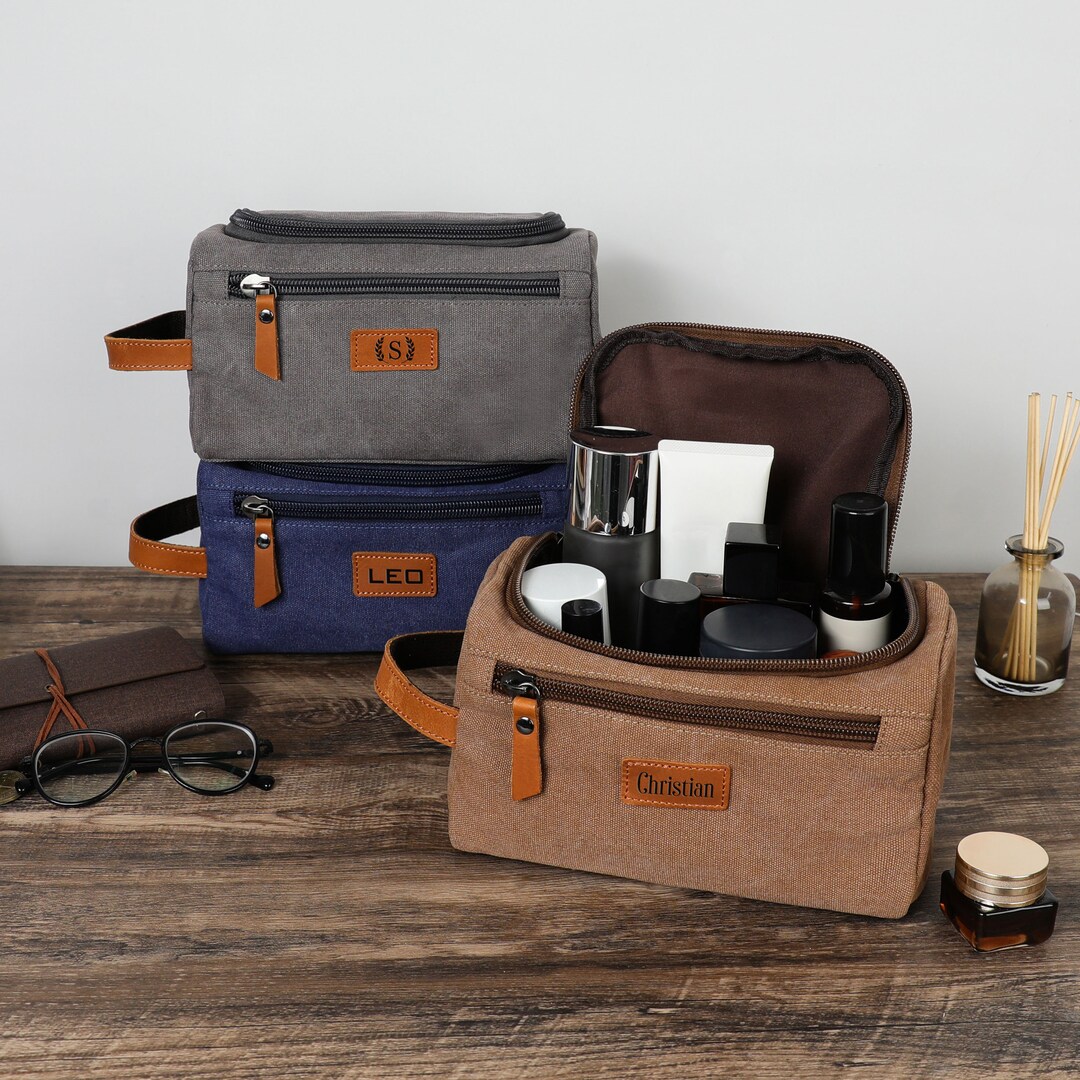 Custom Mens Toiletry Bag,personalized Canvas Travel Bag,travel Toiletry ...