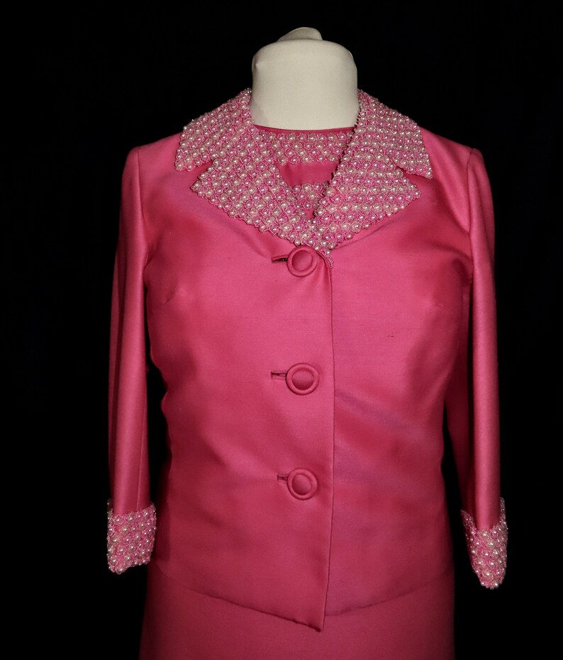 60s Pink Dress & Jacket Set Vintage 2-piece Jacket 50s Day - Etsy