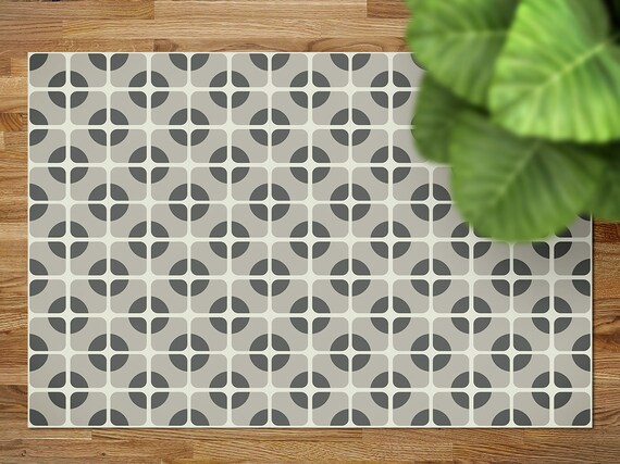 Olive Green Carpet Tiles in the Style Art Deco Vinyl Mat | Etsy