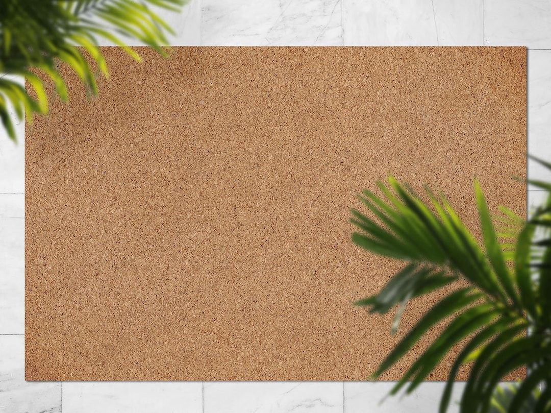 Cork Board Vinyl Mat, Bronze Floorcloth Vinyl Mat, Brown Linoleum Floor ...