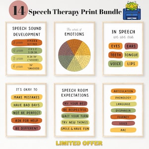 Boho Speech Therapy Posters: SLP Office Decor (digital Download) - Etsy