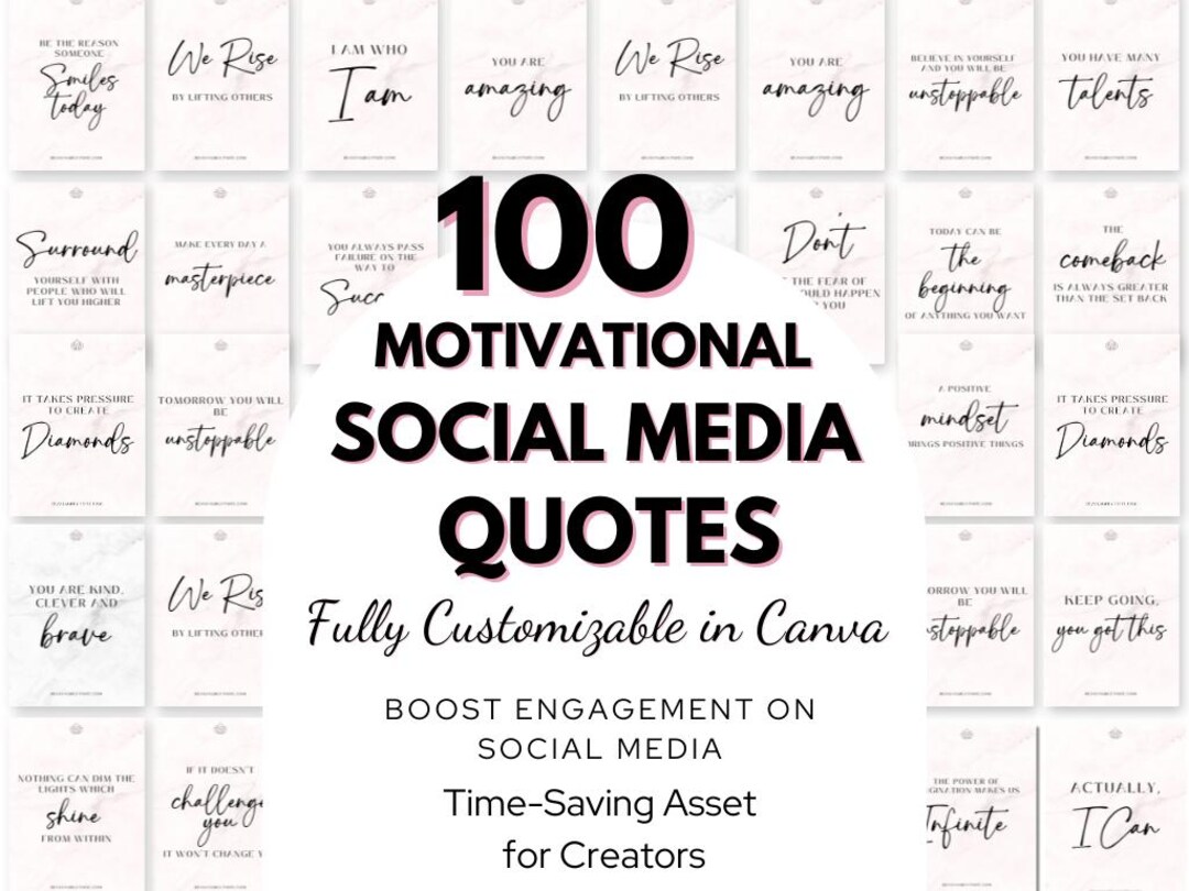 Inspirational Instagram Quote Templates: Canva Editable IG Posts ...