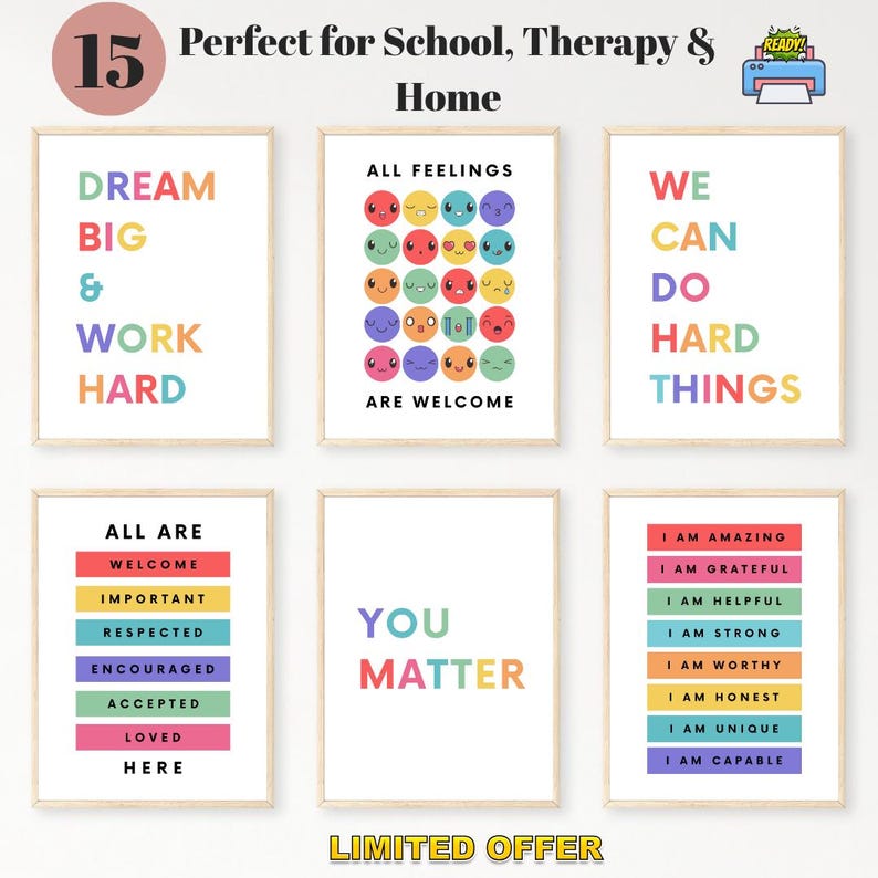 Rainbow Calm Down Posters: Classroom Mental Health Decor (digital ...