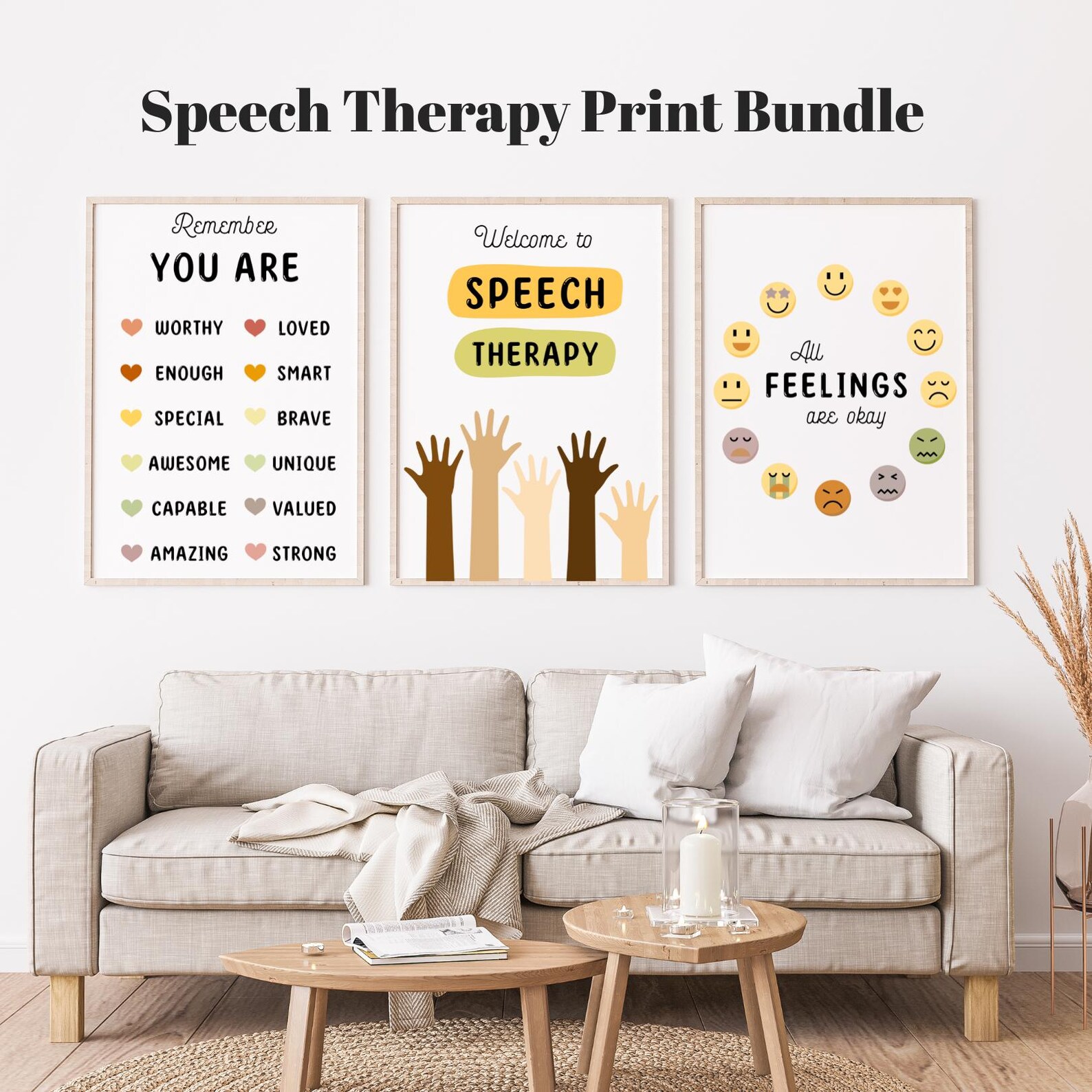 Boho Speech Therapy Posters: SLP Office Decor (digital Download) - Etsy
