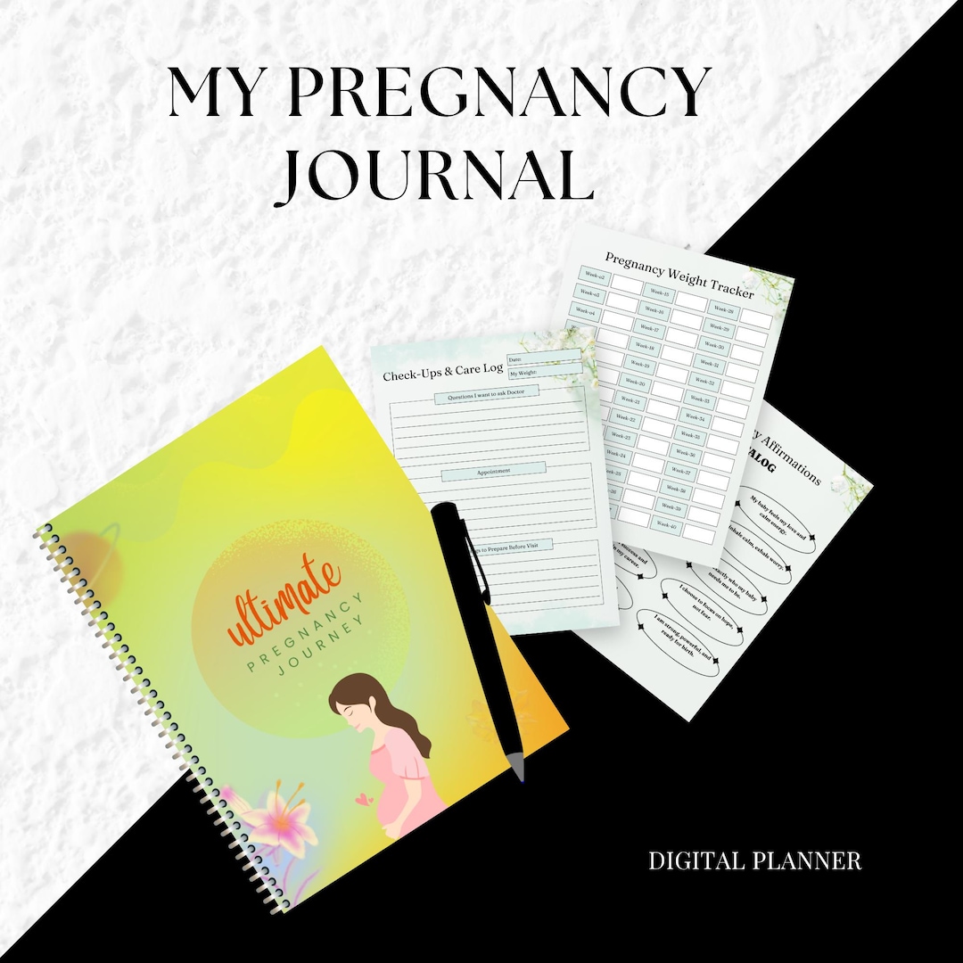 Pregnancy Journal: Bump to Baby Keepsake Memory Book (digital Download ...