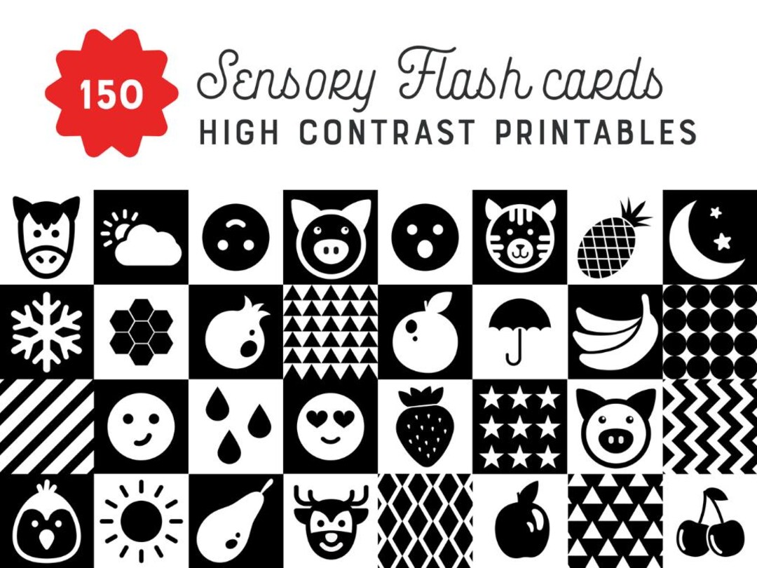 High Contrast Baby Flash Cards: Sensory Visual Stimulation (PDF ...