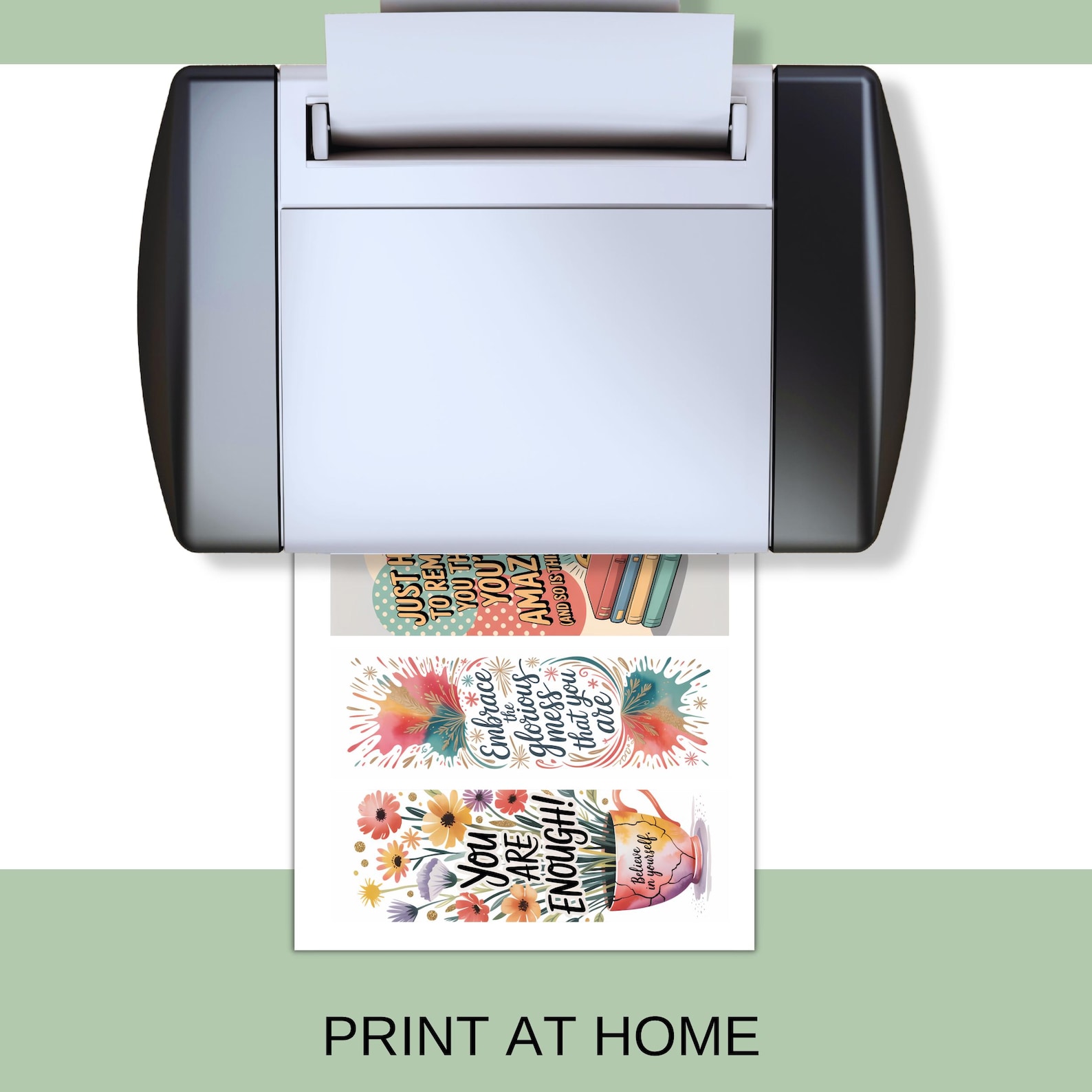 Printable Affirmation Bookmarks: Motivational Reading Gifts (digital ...