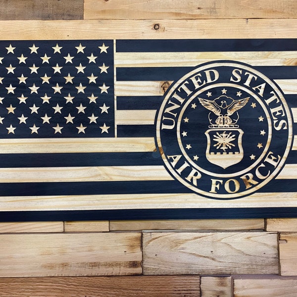 Rustic Air Force Flag - Etsy