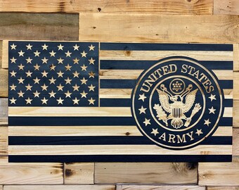 Army Wood Flag - Etsy