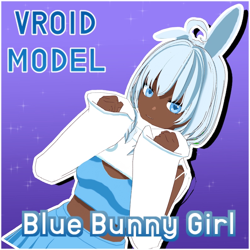 Stream Ready Premade Vtuber | VRM FILE ONLY | Blue Bunny Girl - Etsy