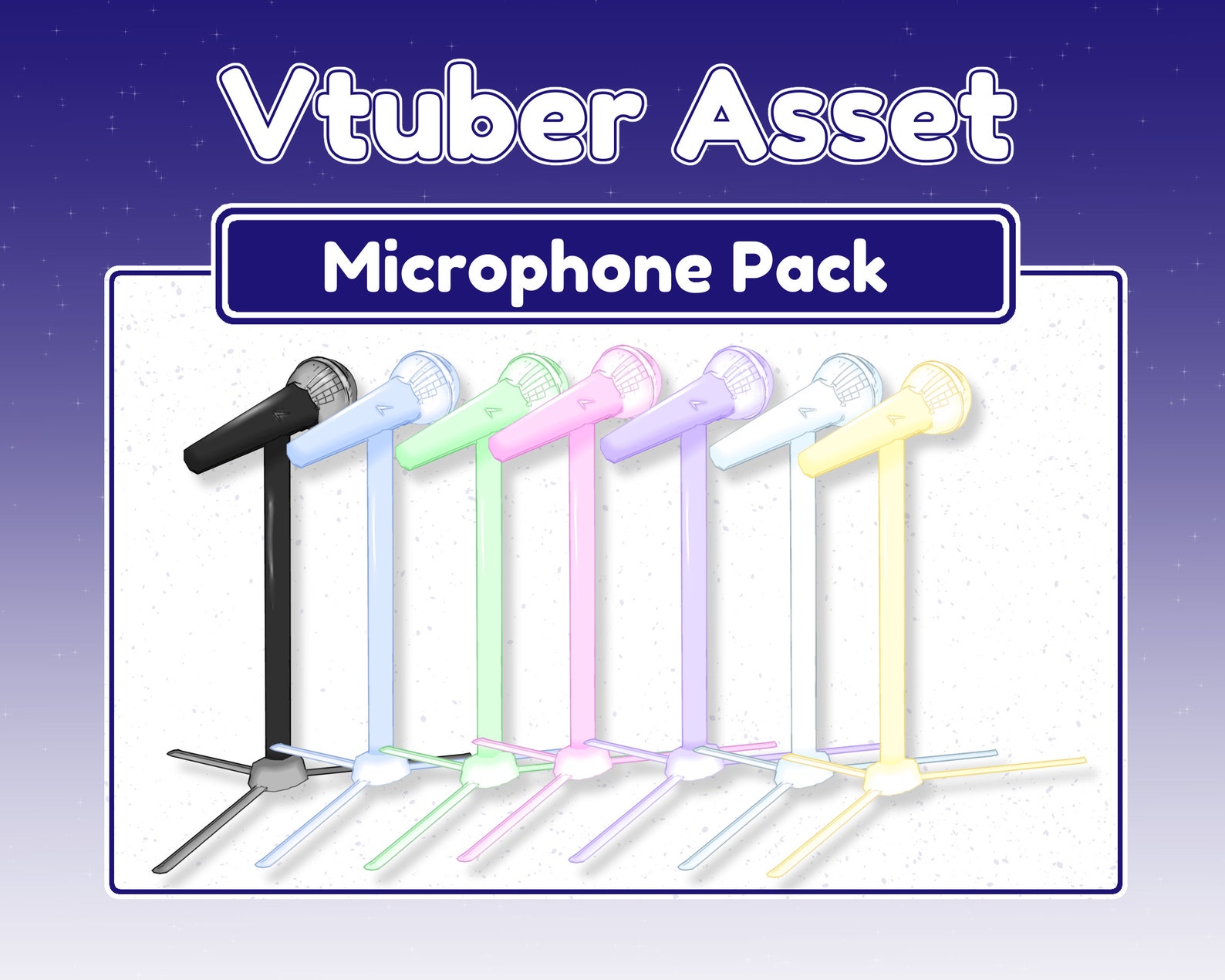Microphone Vtuber Assets, 7 Colours Png-tuber, Youtube, Twitch ...
