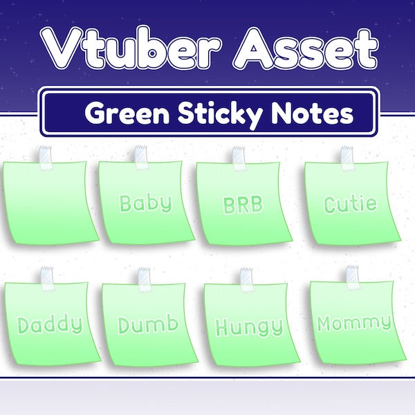 Vtuber Assets Sticky Note - Etsy Australia