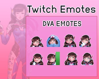 Dva & Bunny Overwatch Twitch Emotes animated Lurk - Etsy