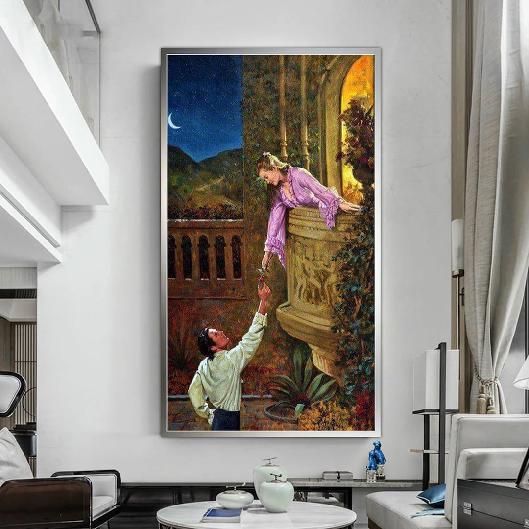 Romeo and Juliet Painting Romeo and Juliet Canvas Art Romeo - Etsy