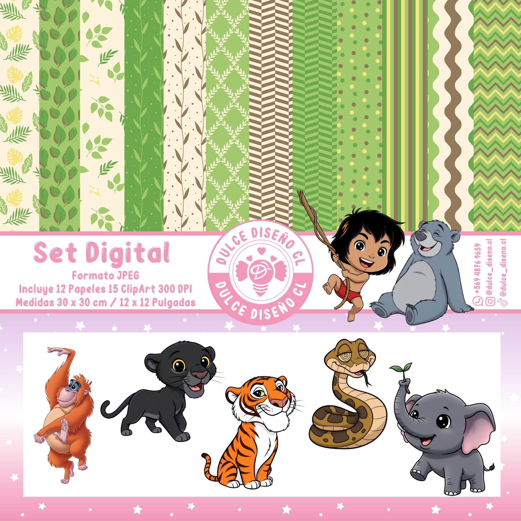 The Jungle Book Clipart and Digital Papers - Etsy