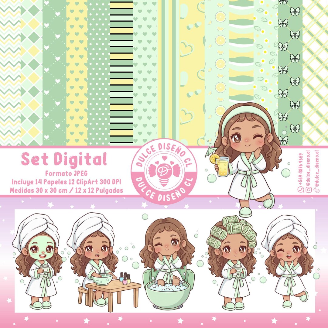 Clip Art and Digital Spa Day - Etsy