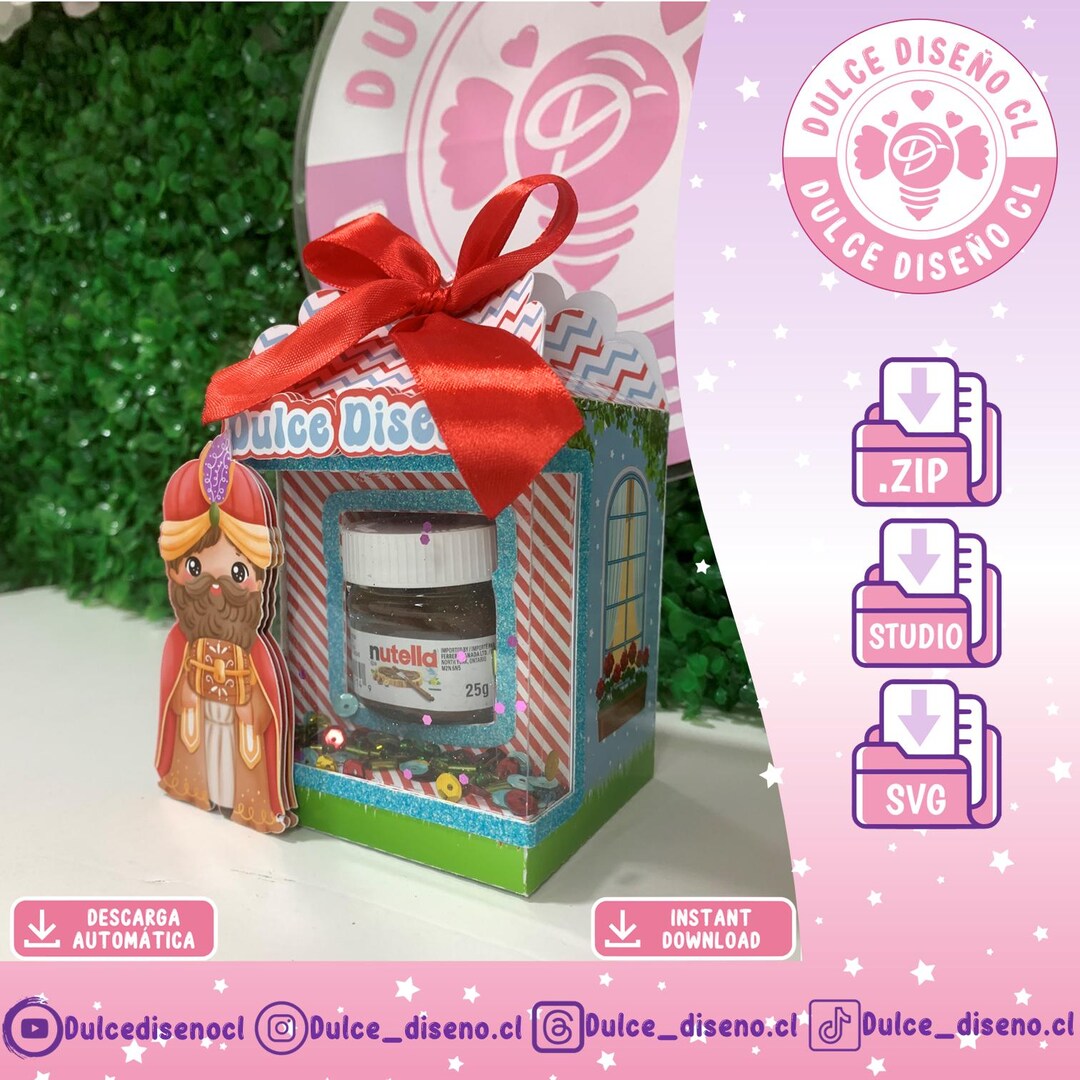 Mini Nutella Repackaging Box for Three Kings Day - Etsy