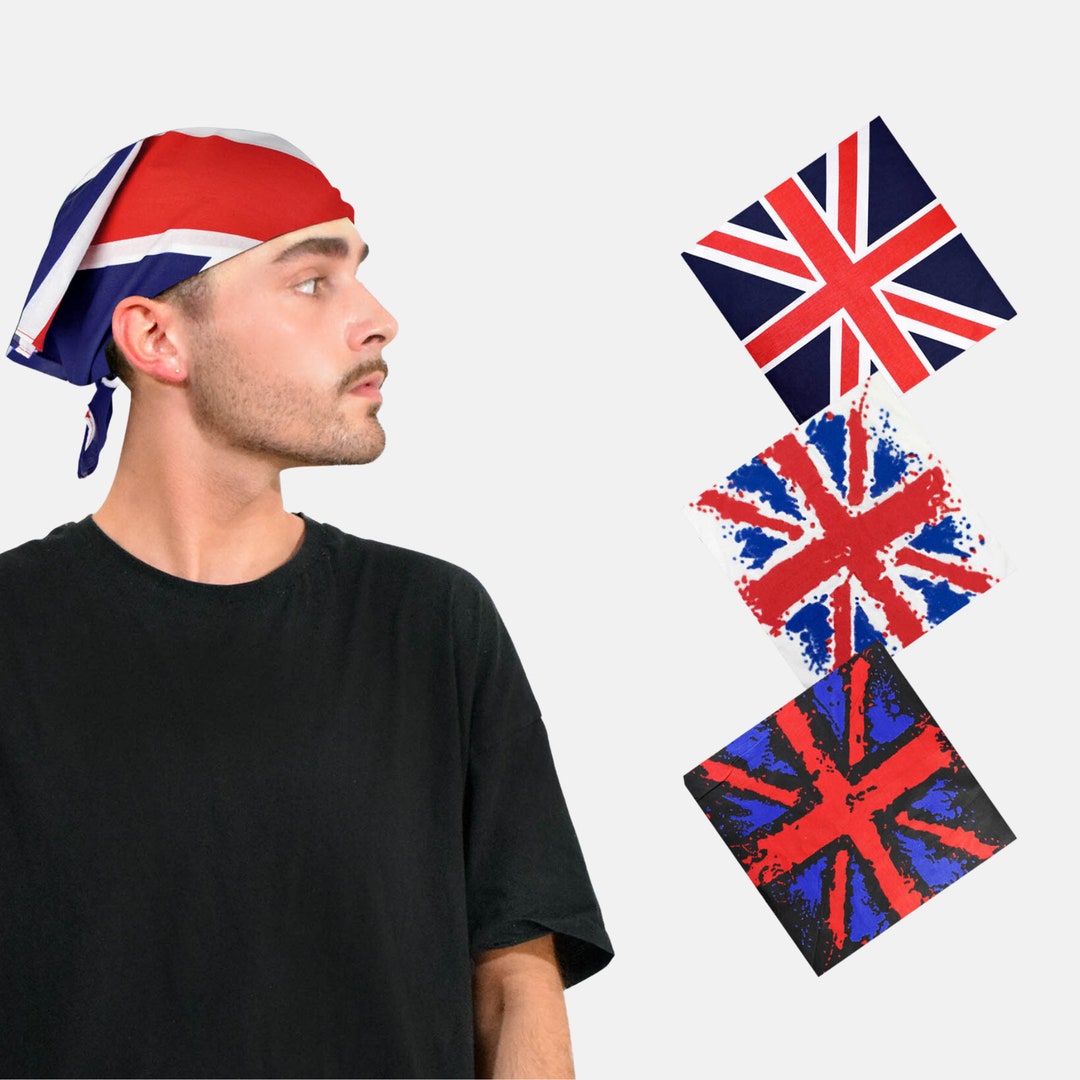 Basicsense Patriotic UK Union Jack Flag Cotton Bandana Bandanas ...