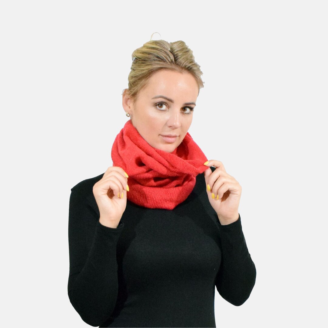 Basicsense Unisex Plain Tube Snood Scarf Neck Warmer Knitted Circle ...
