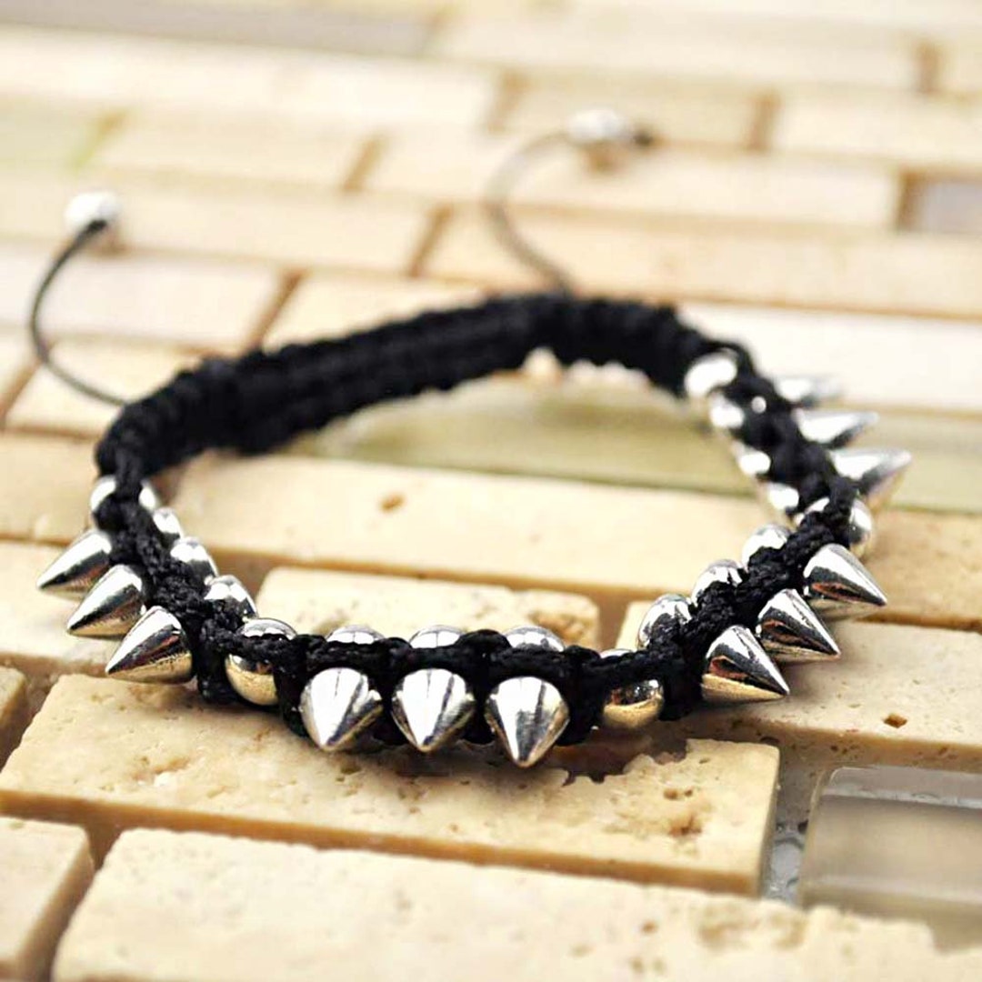 Spiked Stud Bracelet: Gothic Punk Rock Emo Alloy Jewelry - Etsy
