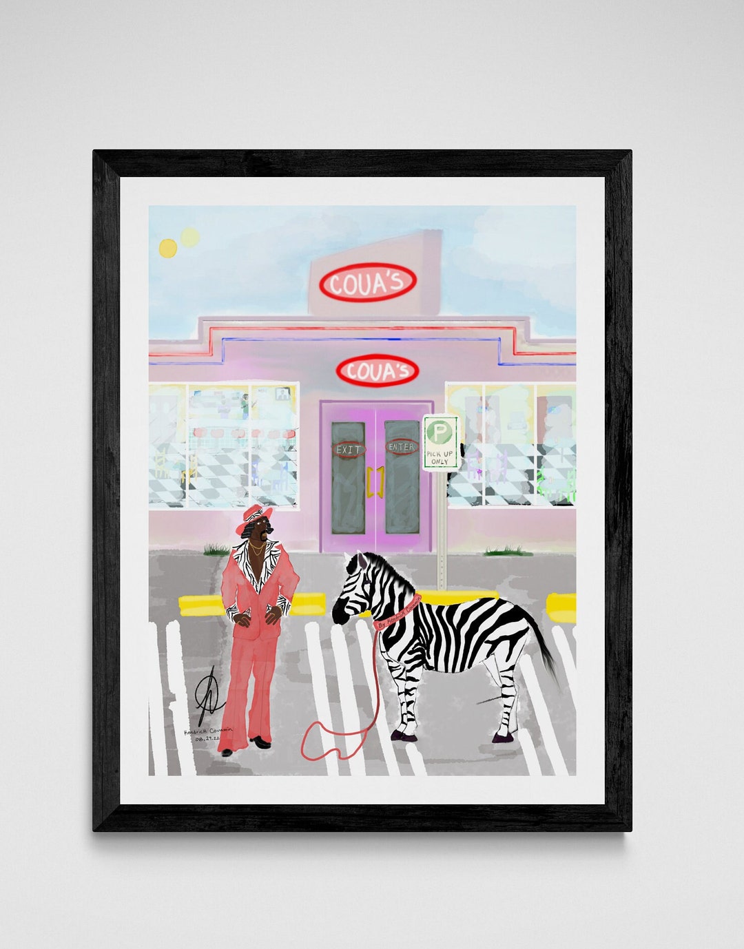 Printable Pimp Art, INSTANT DOWNLOAD, 70’s Black Art , Zebra Art, Urban ...