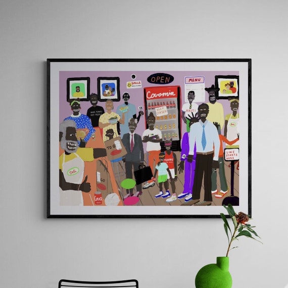 African American Wall Art Modern Black Art Black Poster - Etsy