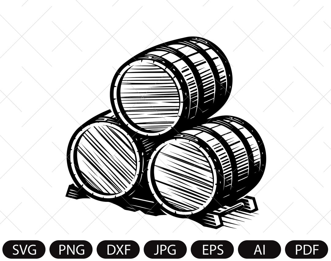Wooden Barrels Svg. Winemaking Svg. Brewery. Bar Decor. Vector - Etsy