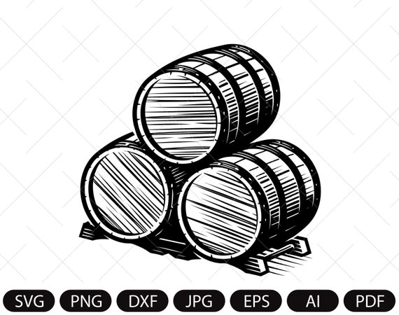 Wooden Barrels Svg. Winemaking Svg. Brewery. Bar Decor. Vector - Etsy