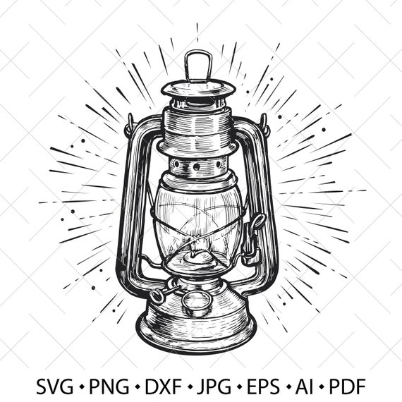 Antique Lantern Drawing