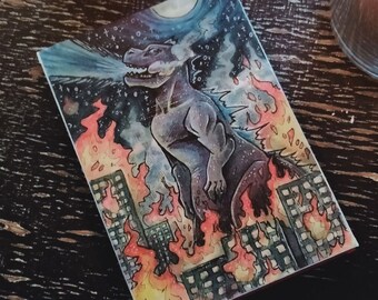 Godzilla Notebook - Etsy