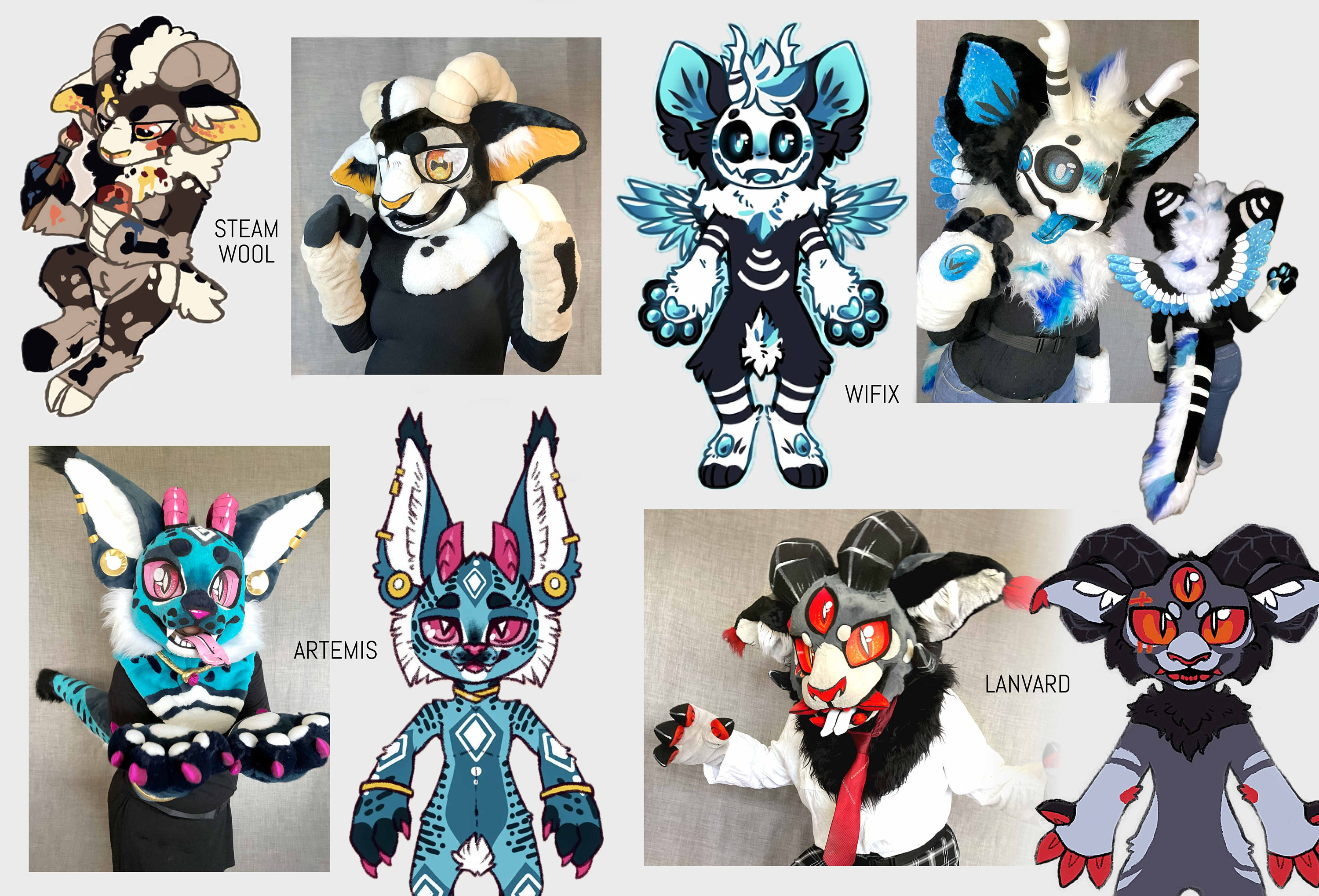 Adopt BLUE INK, a Partial Fursuit of Chat Gecko With Tattoos - Etsy