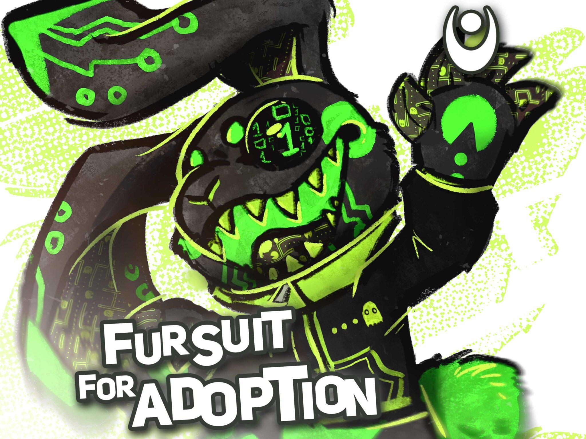 Fursuit up for Adoption, PAC BUNNY the Explorer of Glitchy Universes - Etsy
