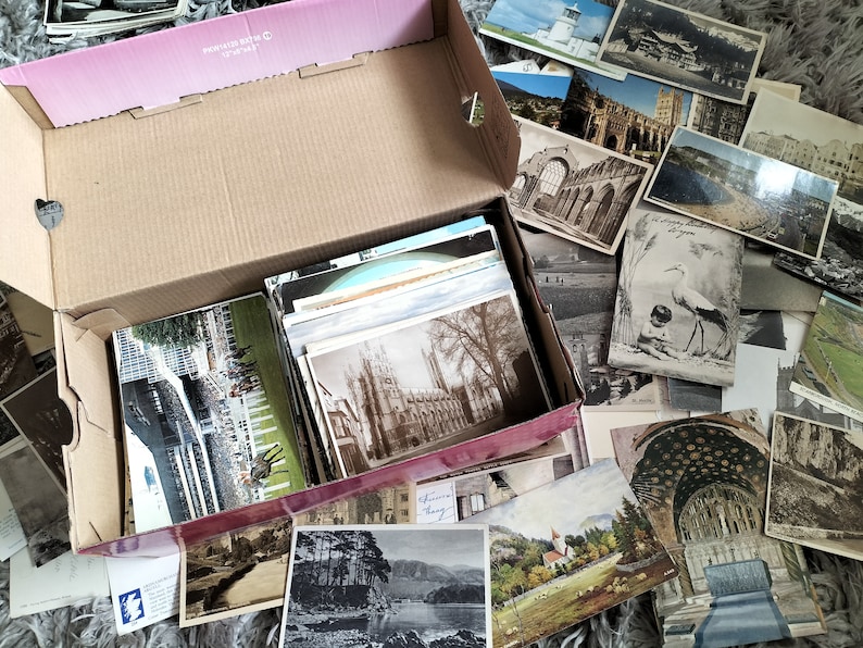 Set of Vintage Postcards, Bundle Selection of Used & Unused Postcards ...