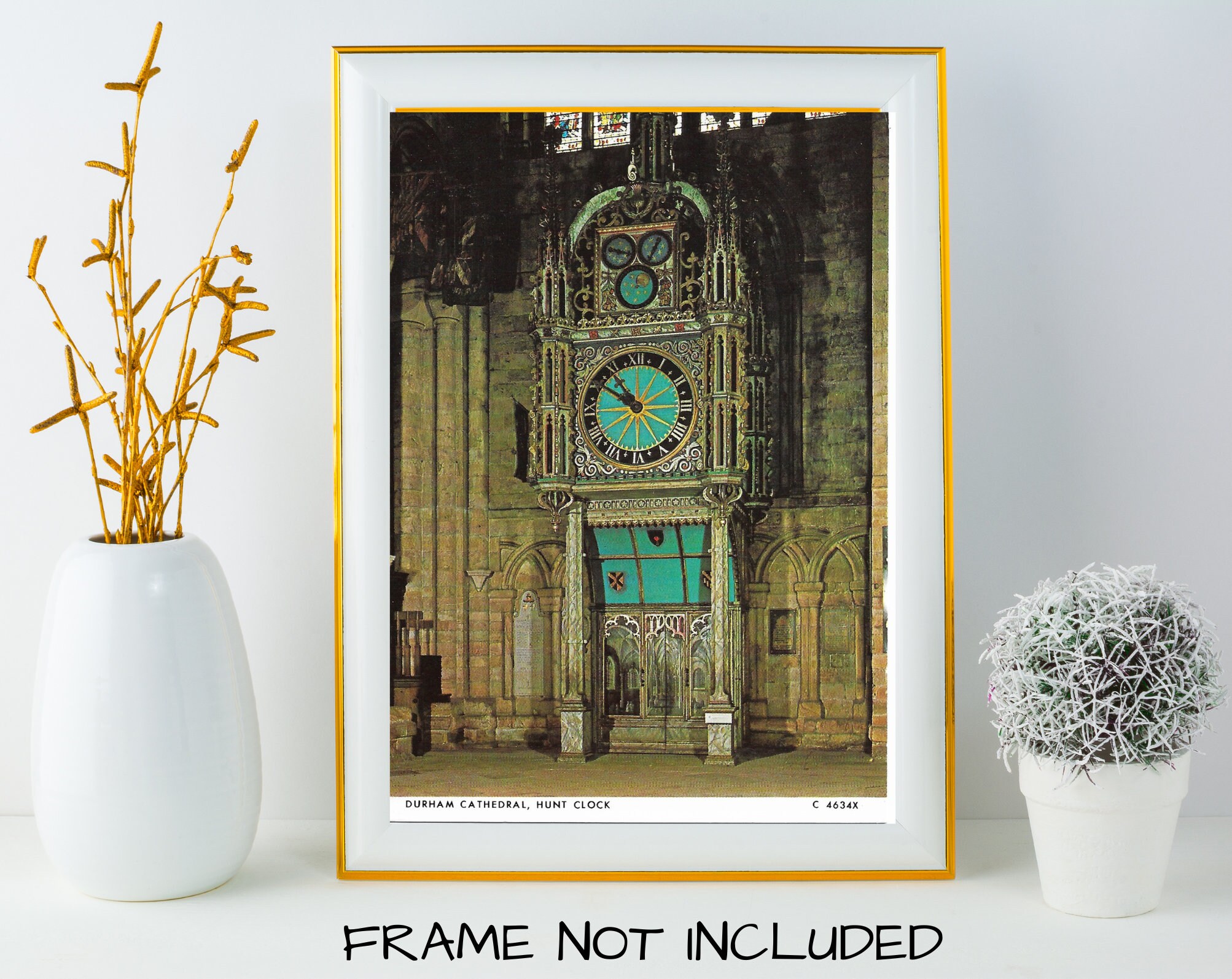 Durham Cathedral, Hunt Clock, England, Vintage Unused Judges Postcard ...