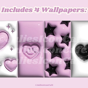 3D Wallpaper Bundle | Homescreen and Lockscreen | Y2K Wallpapers | Juliesiconcafe - Etsy