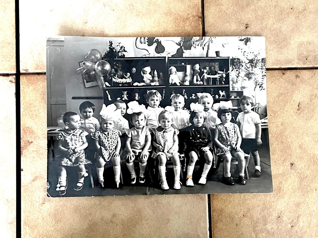 Vintage USSR Kindergarten Real Photo, 1979 Authentic Soviet Children ...