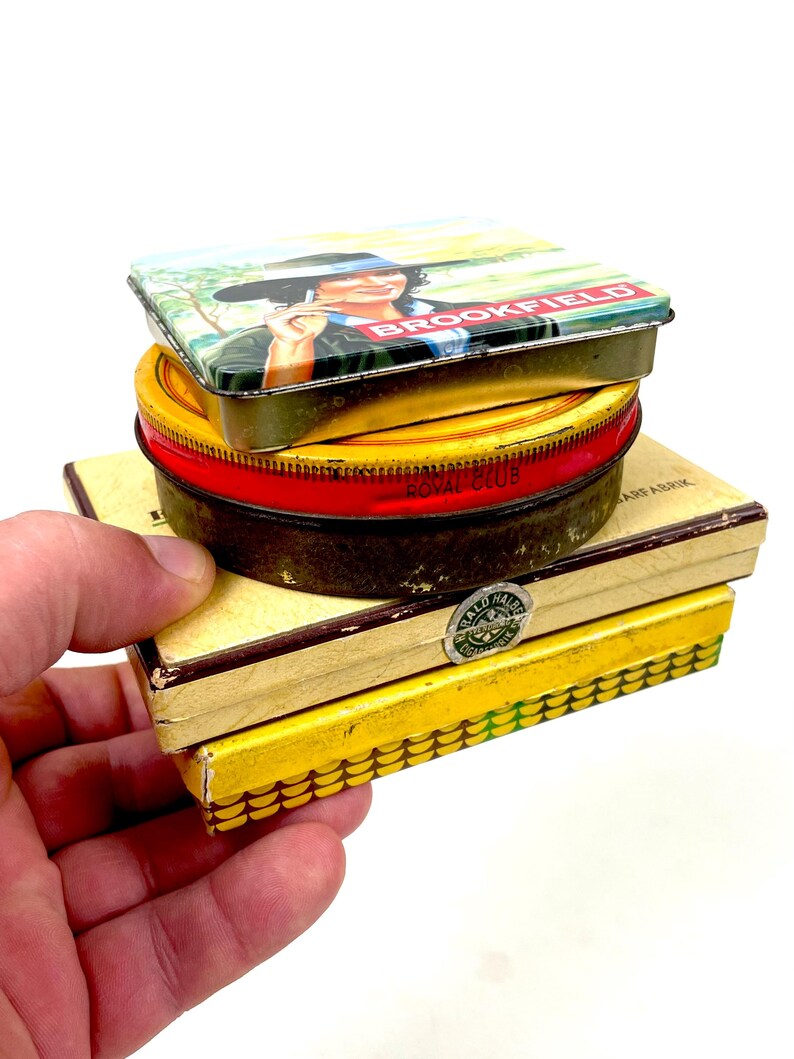 Vintage Empty Tins and Cardboard Boxes for Cigarette , Cigarillos ...