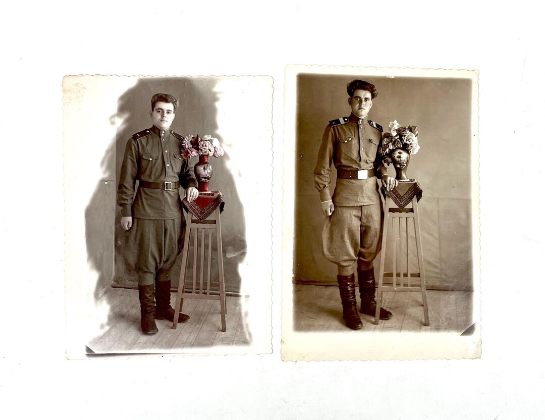 Vintage REAL ORIGINAL Photos - 1950s Soviet Soldier Portraits ...