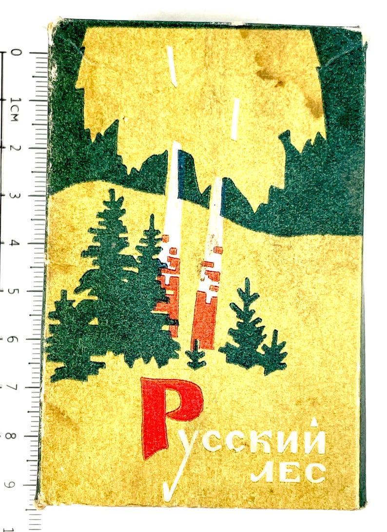 Vintage 1957 Soviet Soap Box “russian Forest” + Bonus USSR Soap Bar ...