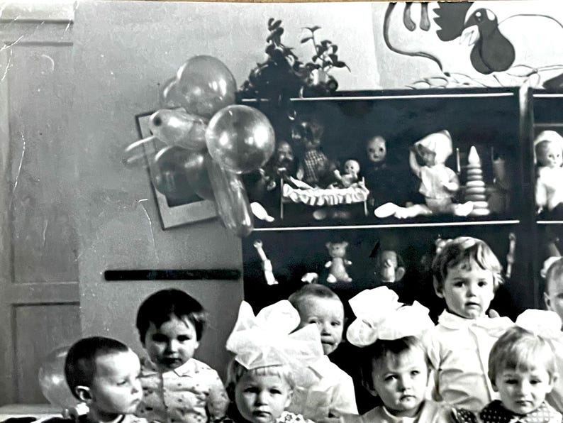 Vintage USSR Kindergarten Real Photo, 1979 Authentic Soviet Children ...