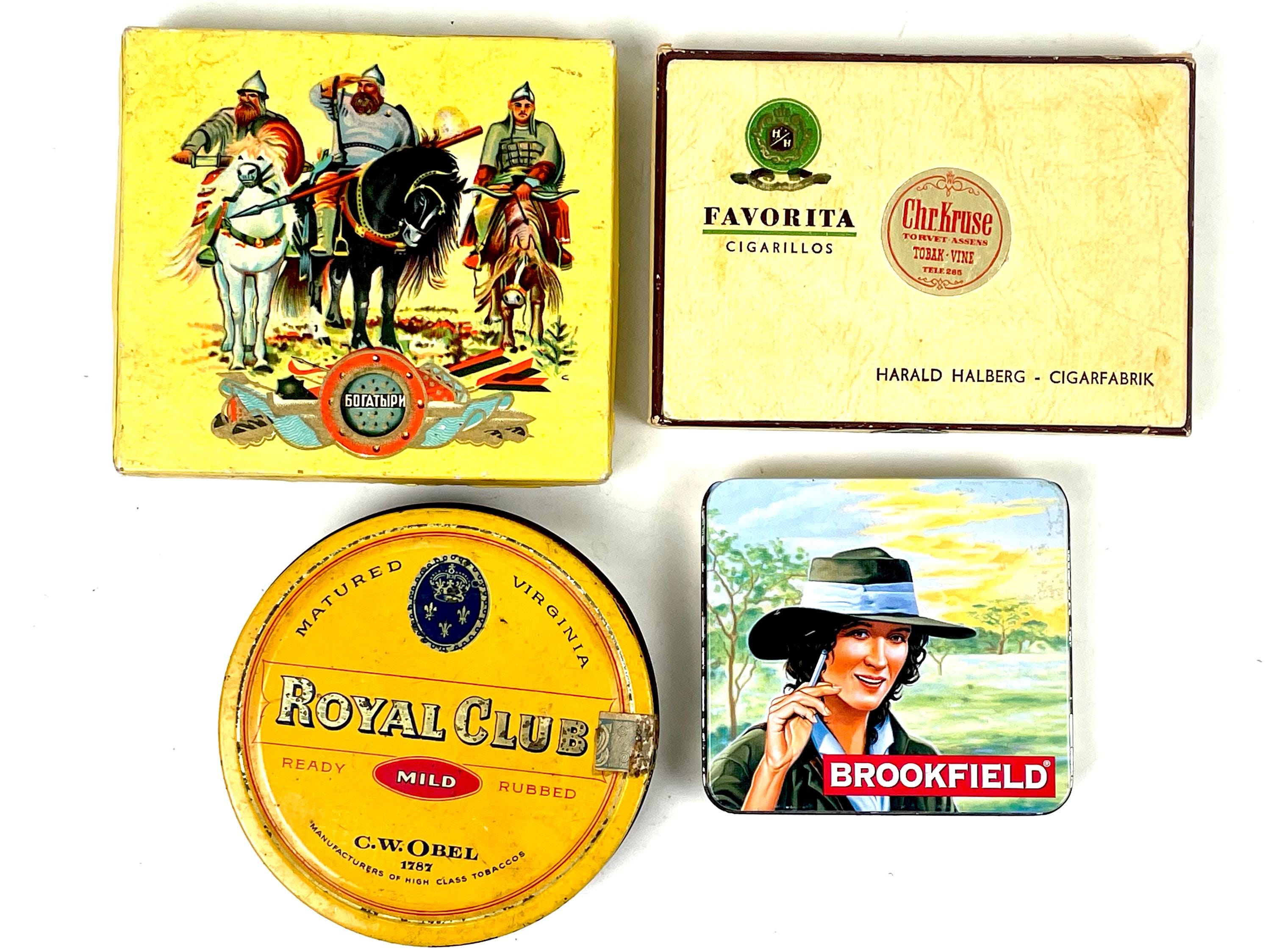 Vintage Empty Tins and Cardboard Boxes for Cigarette , Cigarillos ...