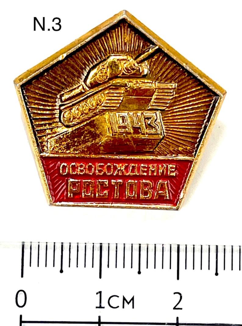 Vintage Soviet Tank Pins / Badges – WWII USSR Military Collection ...